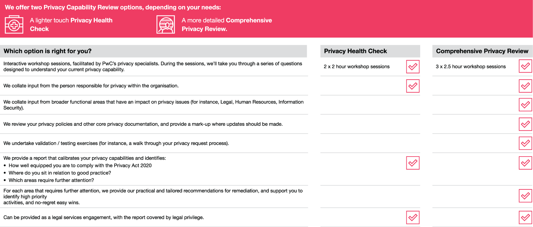 Privacy Capability Review